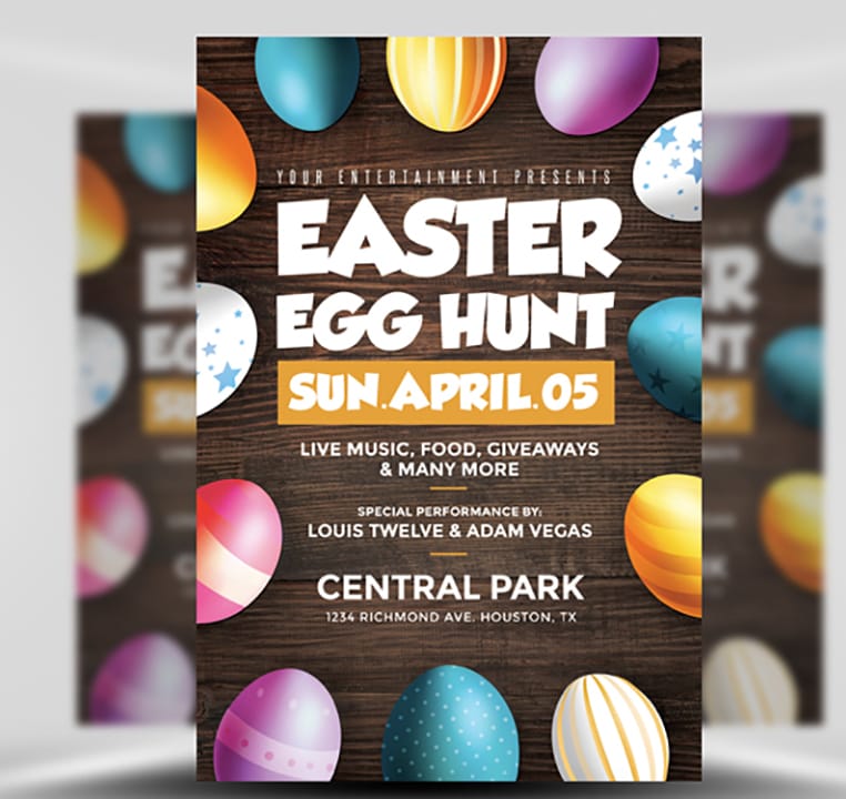 Easter Egg Hunt Flyer Template Printable Word Searches
