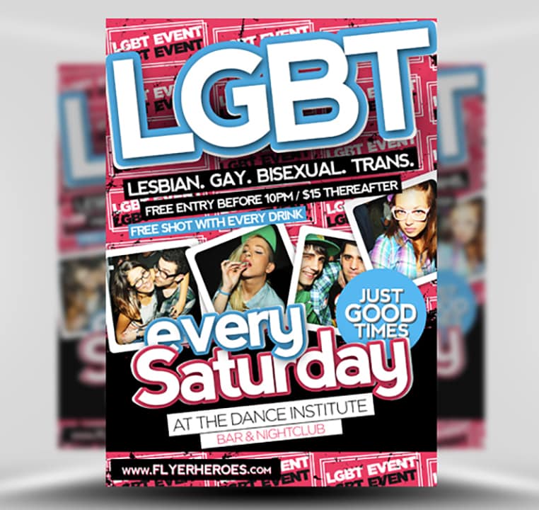 Free LGBT Flyer Template FlyerHeroes