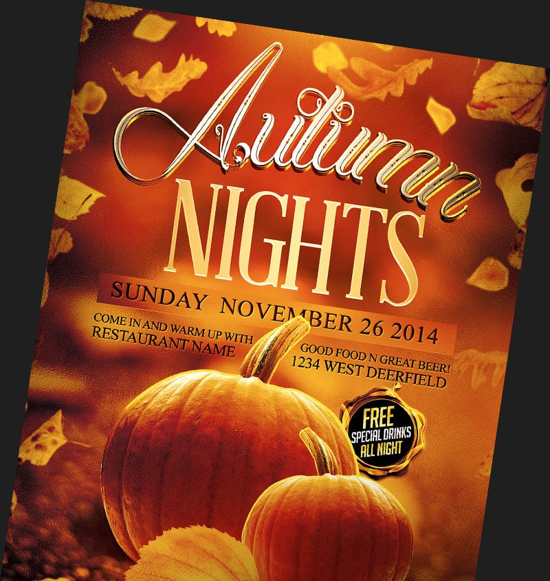 Autumn Fall Flyer Templates Archives FlyerHeroes