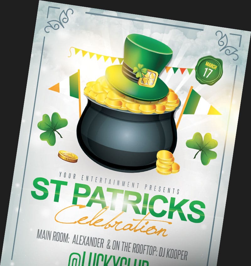 St Patrick s Day Flyer Templates For Photoshop FlyerHeroes