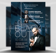 Blackout Nightclub Flyer Template - FlyerHeroes