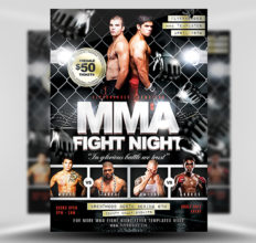 MMA Fight Night Flyer Template - FlyerHeroes