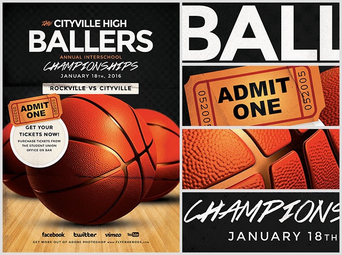 Basketball Flyer Template FlyerHeroes