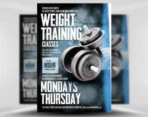 Weight Training Flyer Template - FlyerHeroes