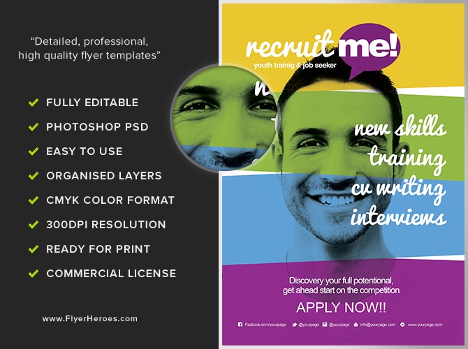 Creative Recruitment Flyer Template FlyerHeroes