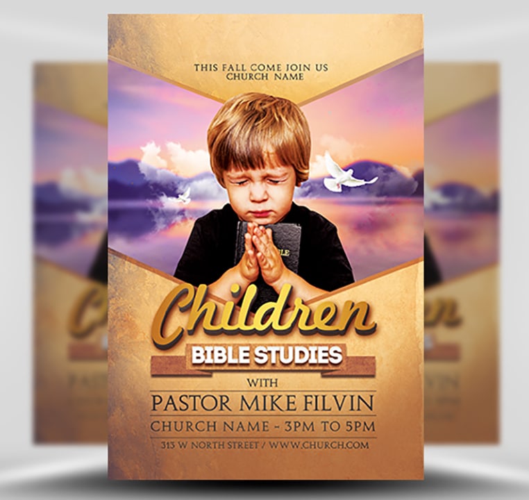 Bible Studies Flyer Template FlyerHeroes