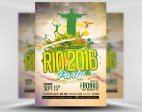 Olympic Party Flyer Template 3.16 - FlyerHeroes