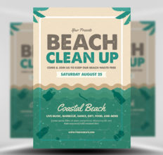 Beach Clean-up Flyer Template - FlyerHeroes