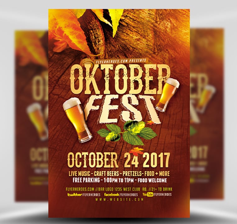 OktoberFest Flyer Template 2017 FlyerHeroes