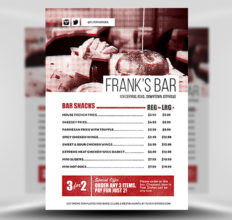 Bar Snacks Flyer Template - FlyerHeroes