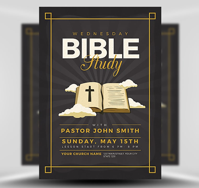 Bible Study Flyer Template V3 FlyerHeroes