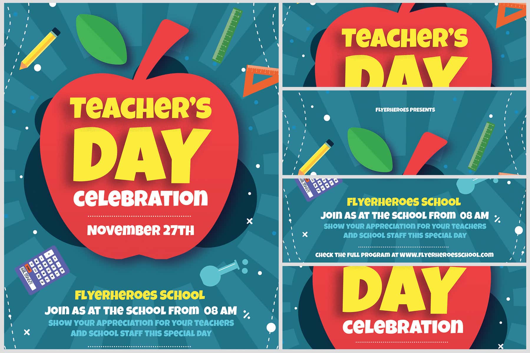 Teacher s Day Flyer Template FlyerHeroes