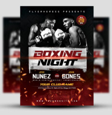 Boxing Night Flyer Template 2 - FlyerHeroes