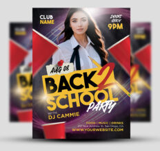 Back 2 School Party Flyer 1 - FlyerHeroes